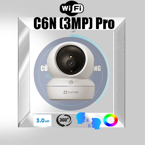 Ezviz C6N (3MP) Pro wifi Camera rotates indoors, has night color (free ...