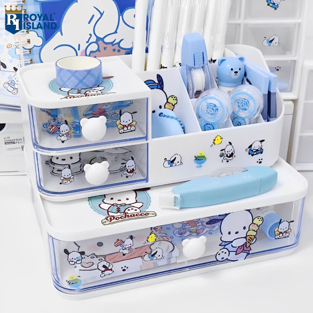 High-end Kuromi-shaped 2-tier multi-purpose desktop storage cabinet ...