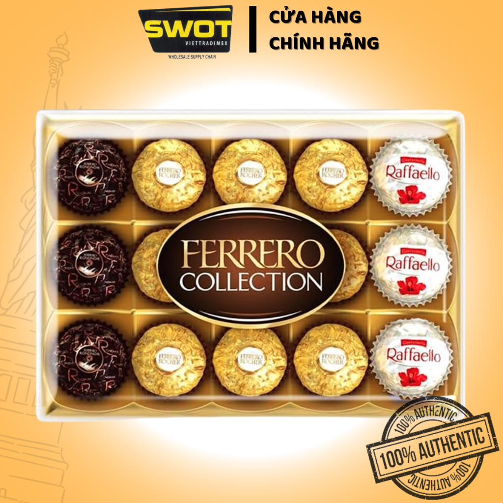 Italian Ferrero Collection Chocolate 15 pieces mixed with 3 flavors ...