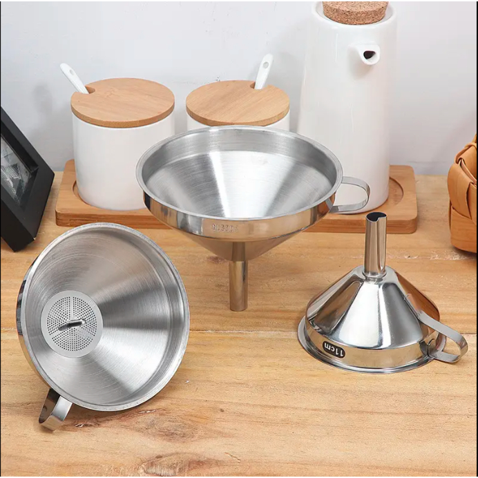 Stainless steel funnel with filter mesh in many sizes, high quality 304 ...