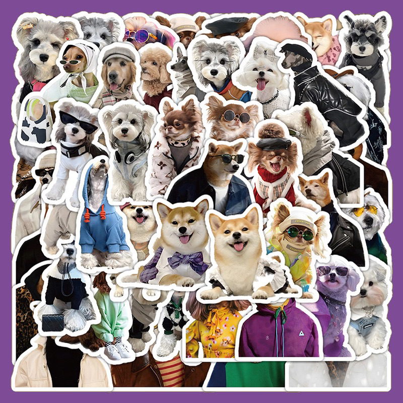 Set of 50 stickers dog and cat meme sponge boy shin capybara one piece ...