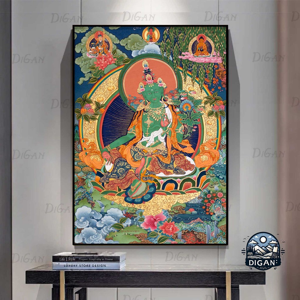 Green Tara (clip) 8 Six-Dimensional Patterns Buddha Tantric Tara ...
