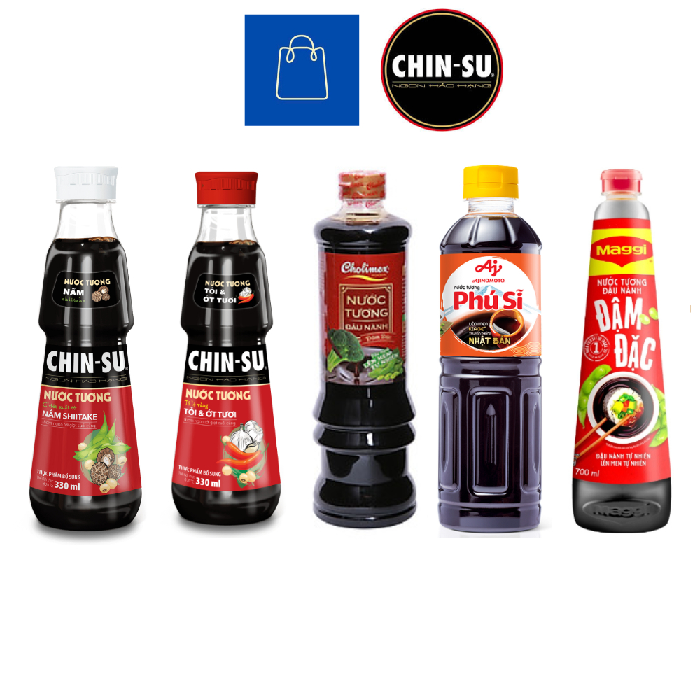 Chinsu/fuji/cholimex/maggi/huong Viet Xua soy sauce has rich, delicious ...