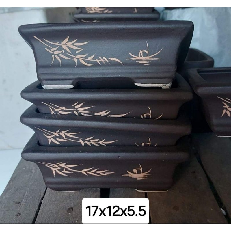 01 beautiful Bat Trang handmade ceramic pot for growing mini bonsai ...