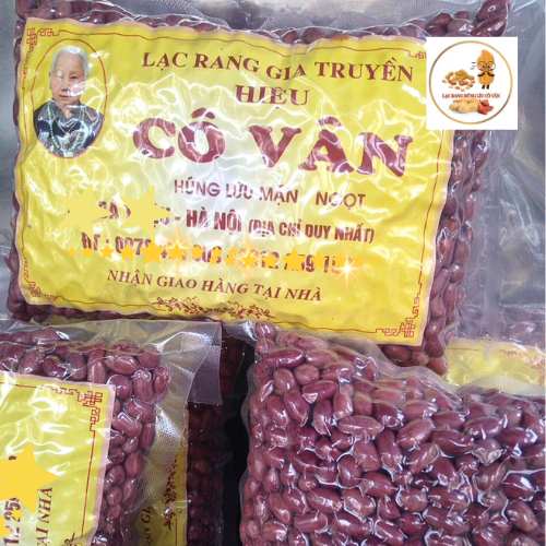 500g Co Van brand roasted red peanuts with basil, fragrant, crunchy ...