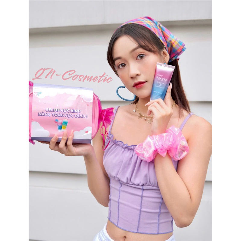 Sunplay Skin Aqua Tone Up UV Essence Sunscreen SPF50+ PA++++ (Pink ...
