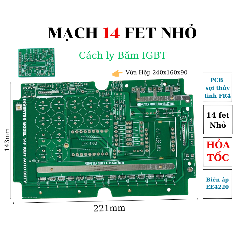 PCB 14 feet isolation chopping IGBT circuit board (FR4 fiberglass ...