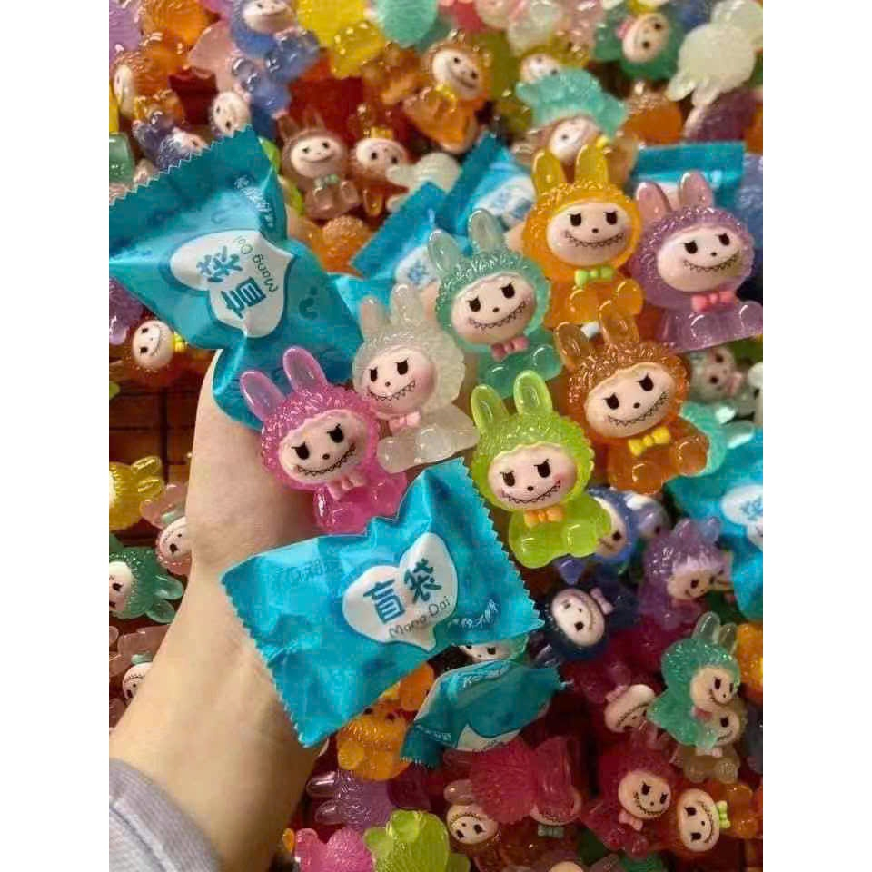 Labubu luminous charm blind bag 4 cm with candy shell, Labubu secret ...