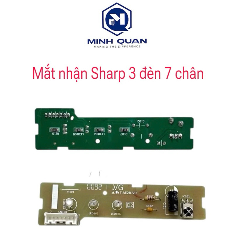 Sharp air conditioner signal receiver circuit with 3 lights and 7 pins ...