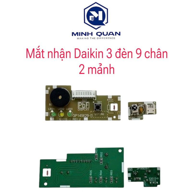 Daikin air conditioner signal receiver circuit with 3 lights and 9 pins ...