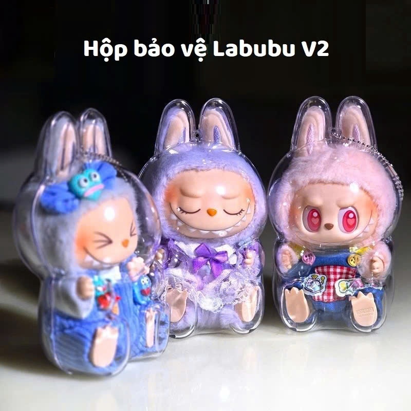 Labubu V2 "Have a Seat" protective box, Transparent Acrylic Labubu ...