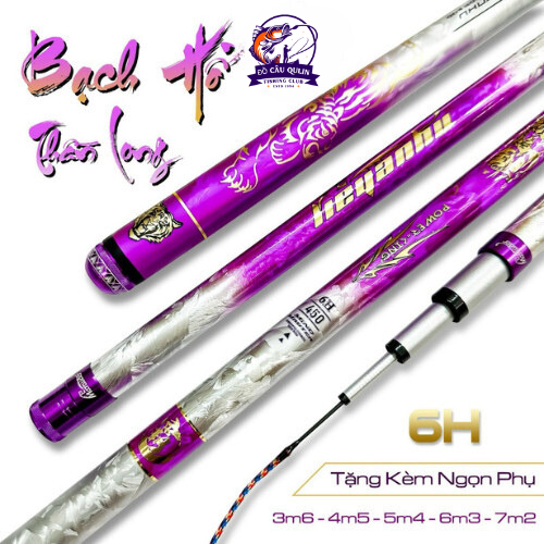 White Tiger Than Long Hand Fishing Rod 6H 19i Comes with Extra Tip and ...