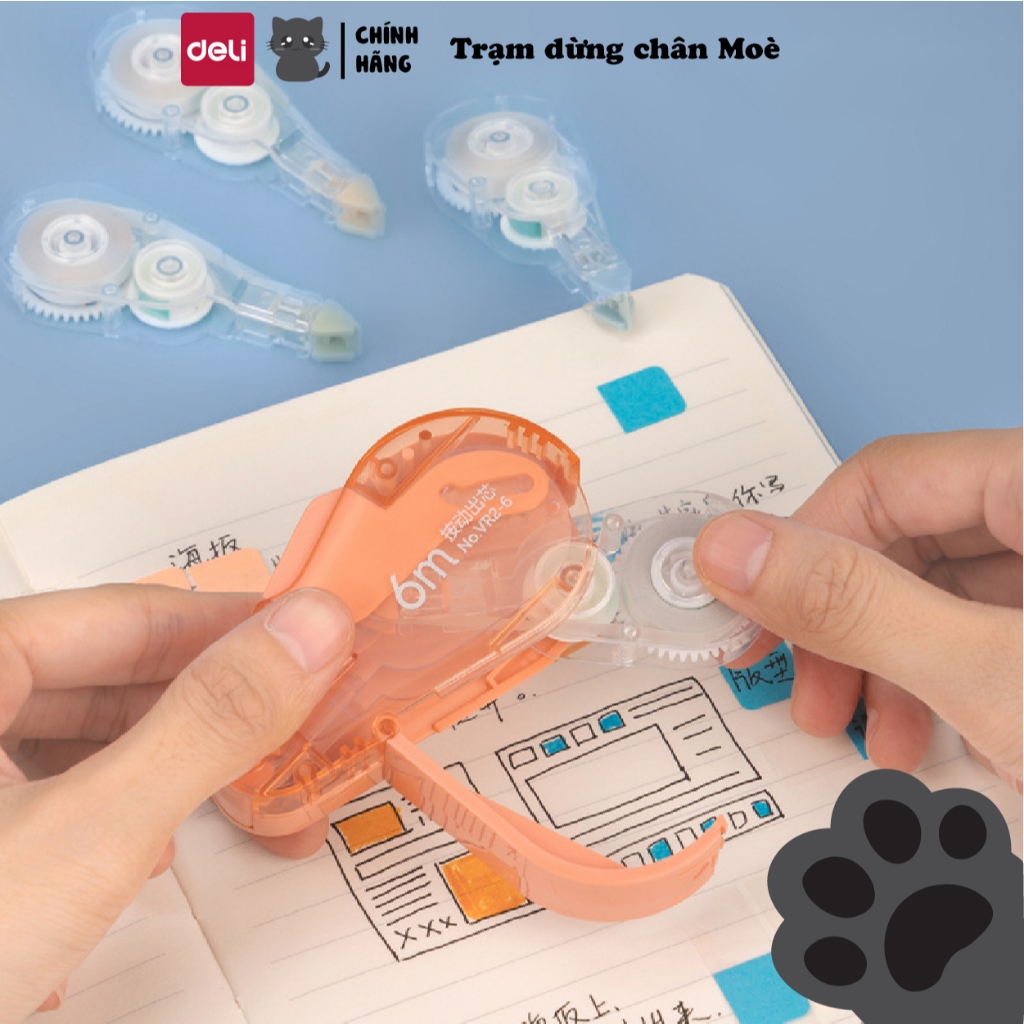 Deli Premium Film Locking 6m Tape Eraser Pen - Erasing Area 5mm ...