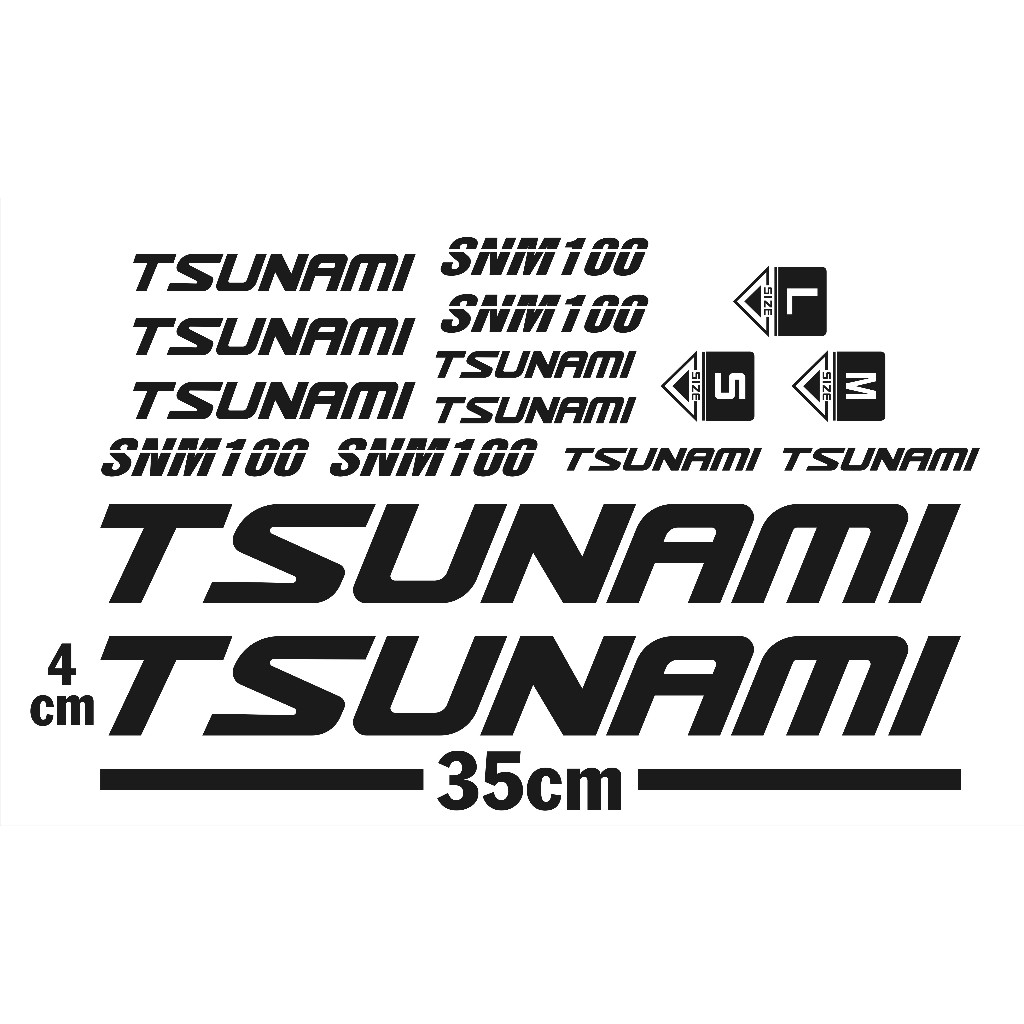 TSUNAMI SNM100 sticker for bicycle frame | Shopee Philippines