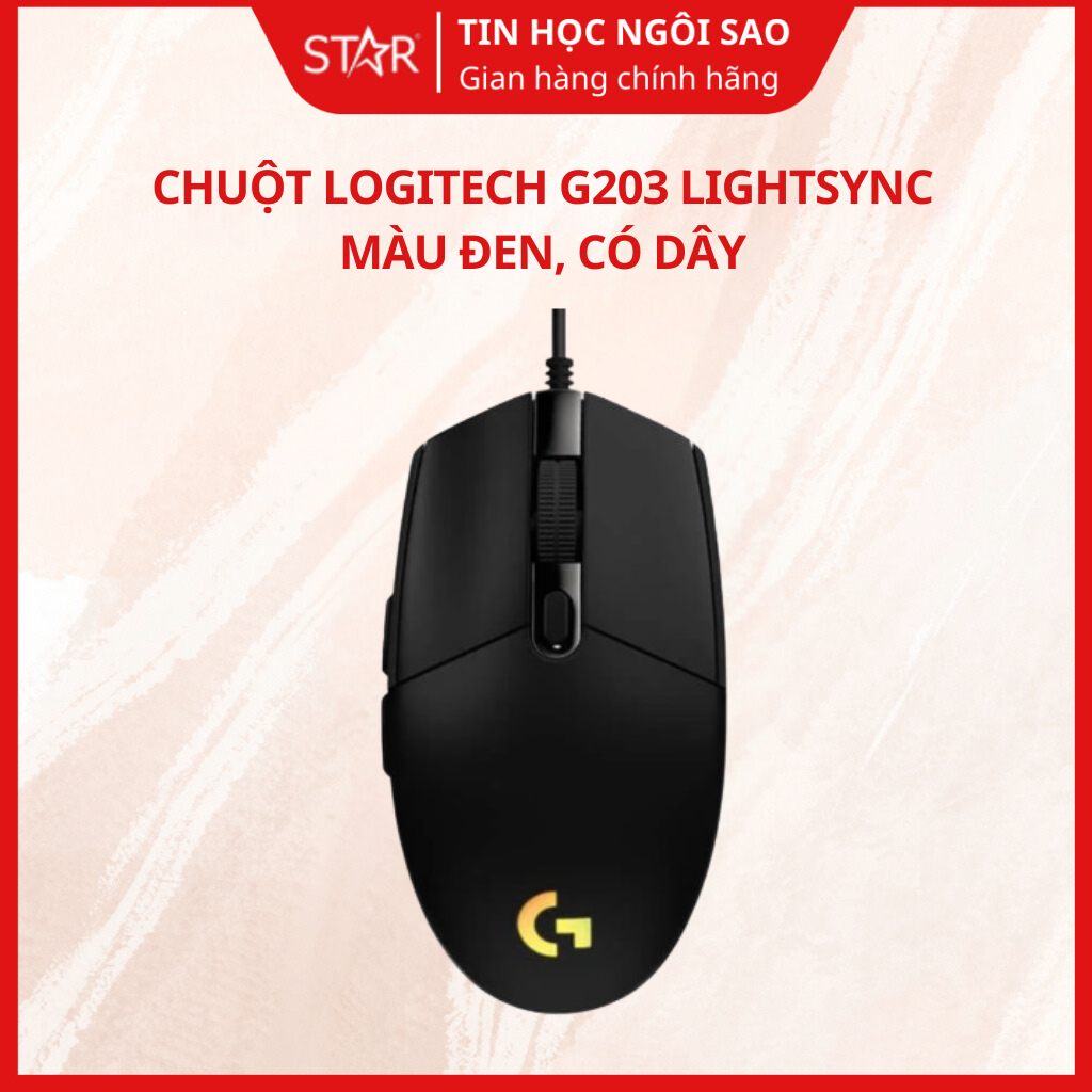 Logitech G203 Lightsync Mouse | Black, Wired - | Shopee Philippines