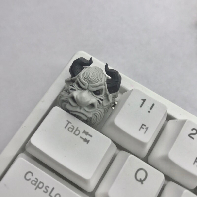 Bull V1 clone gray tone resin Keycap decorates mechanical keyboard ...