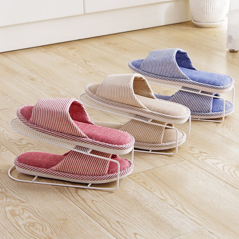 Combo of 3 simple heavy-duty metal shoe shelves, smart folding shoe ...