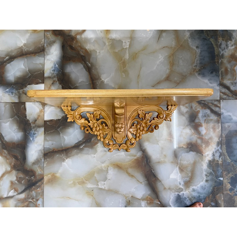 God altar shelf 60x30cm made of pomu wood, wall-mounted Catholic altar ...