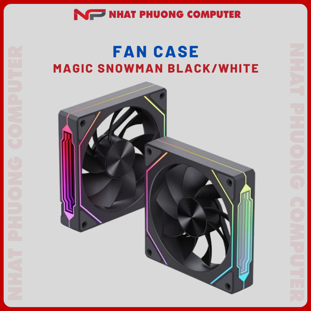 Fan CASE MAGIC SNOWMAN BLACK/WHITE F120 F125 F130 F135 ARGB (REVERSE ...