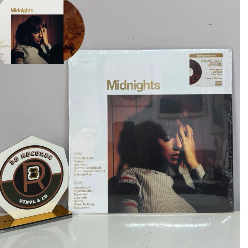 Taylor Swift Turntable - Midnights: Mahogany Edition (Vinyl) - with ...