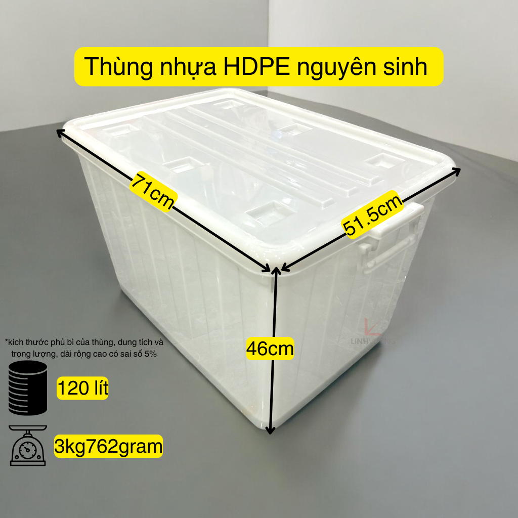 120l rectangular barrel, virgin HDPE plastic, with wheels and lid ...