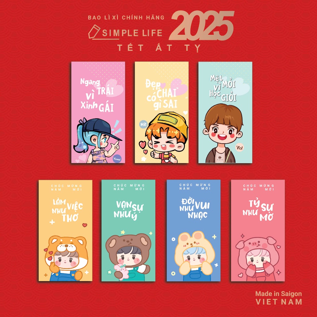 Red Envelopes Chibi CartoonCNY 2025 Premium Futurebook Glitter Paper ...