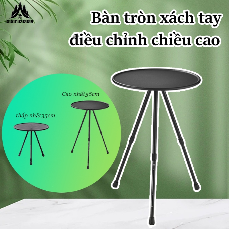 Round folding table camping table Lightweight baking table Aluminum ...