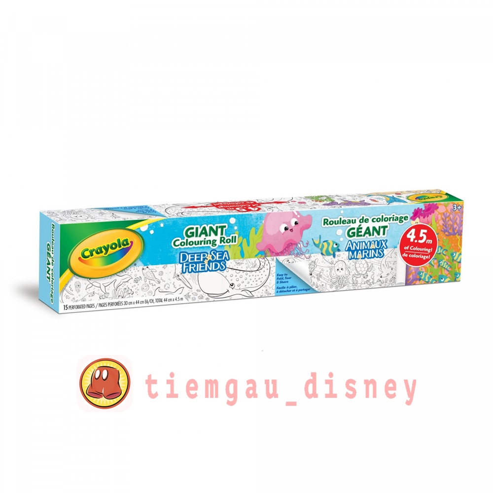 Giant Crayola coloring Roll with Deep Sea Creatures theme (Colouring ...