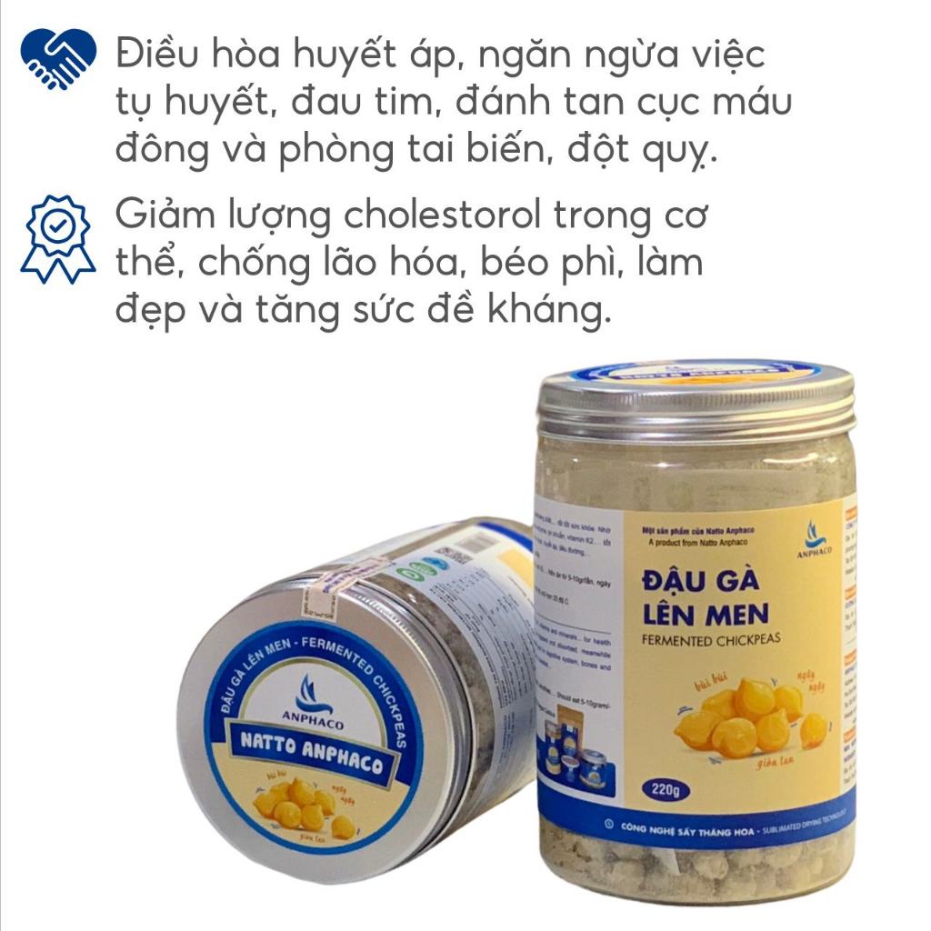 Natto Anphaco whole fermented chickpeas box 220g; Chickpeas with ...