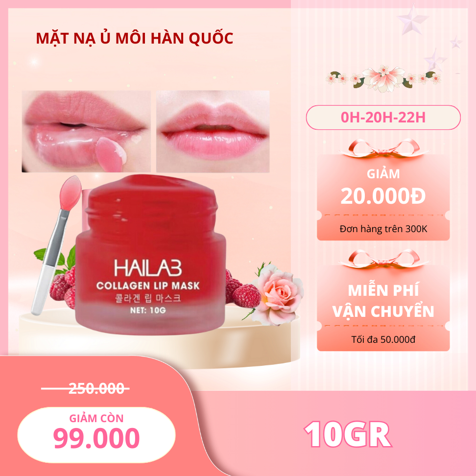 Hailab Korean collagen red pomegranate lip balm reduces dark spots ...