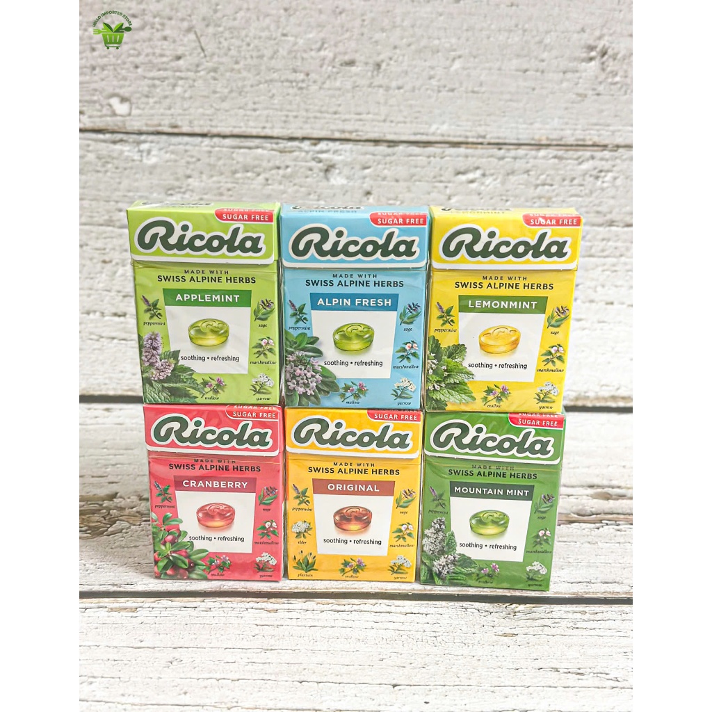 Ricola Swiss Herb Lozenges Sugar-Free Herbal Candy - 40g Paper Box ...