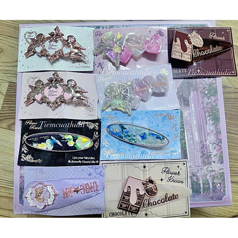 Flower Knows hair clip(Flower know) Angle/Swan/Strawberry/Unicorn/Fairy ...