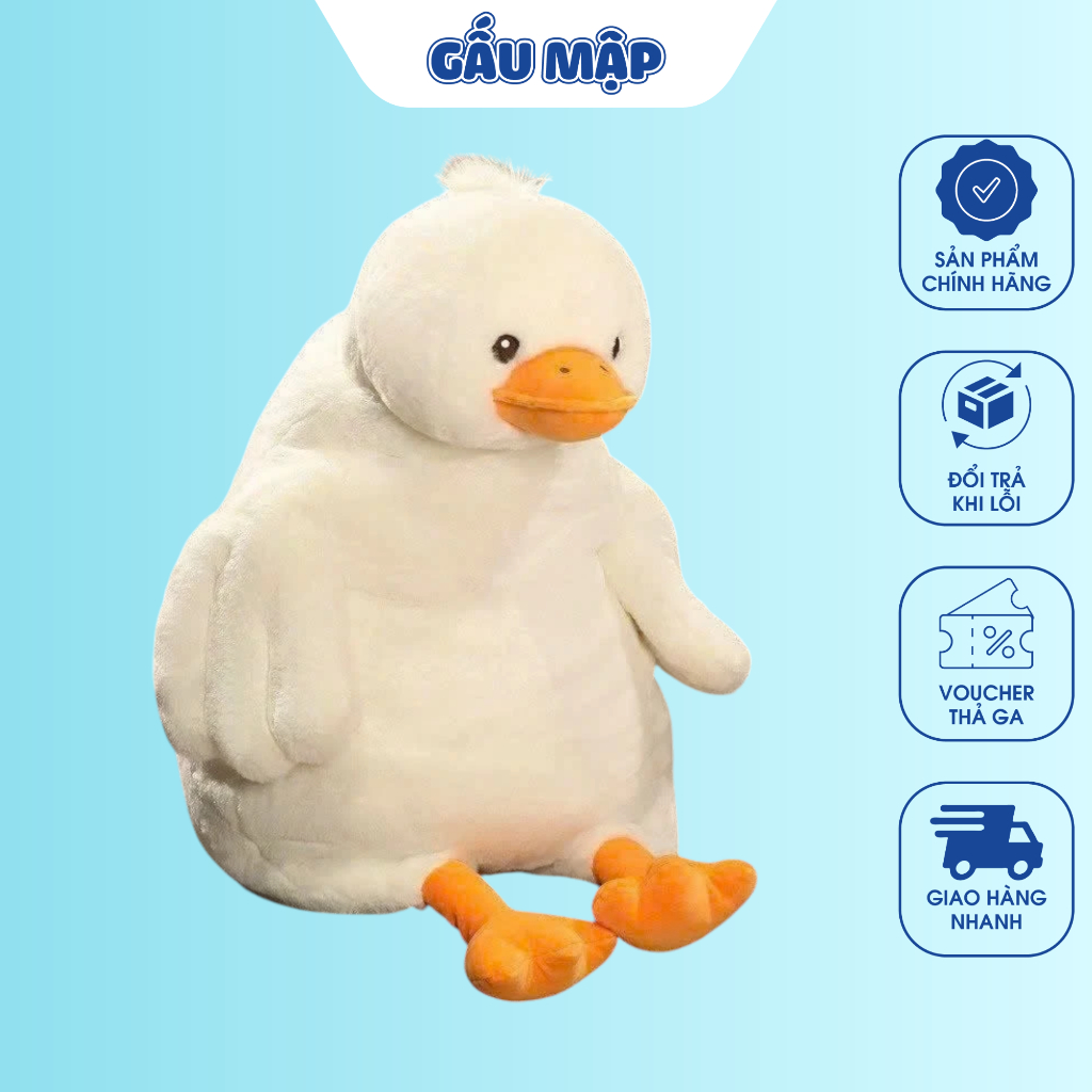 Big Belly White Duck Teddy Bear, Adorable Soft and Smooth Beer Belly ...