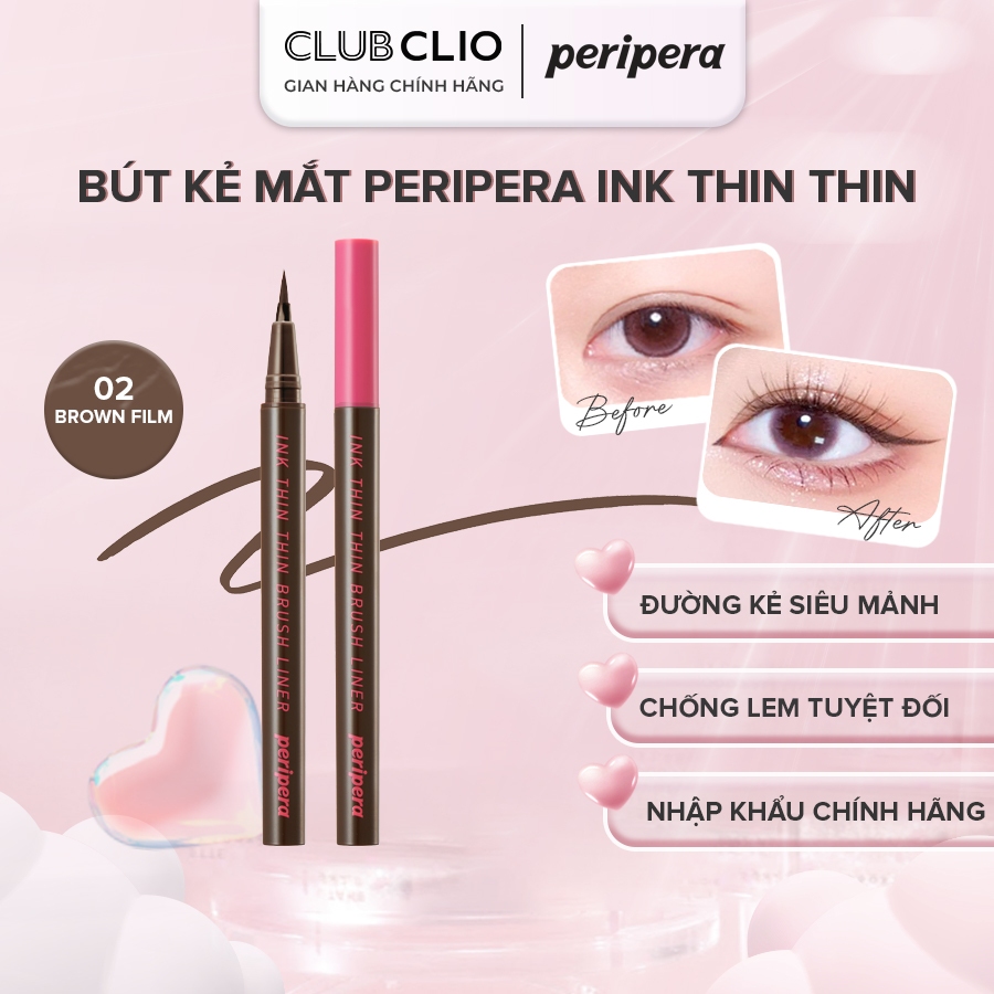 Peripera Ink Thin Thin Brush Liner 0.5g Sharp Colors, Sharp Drawing ...