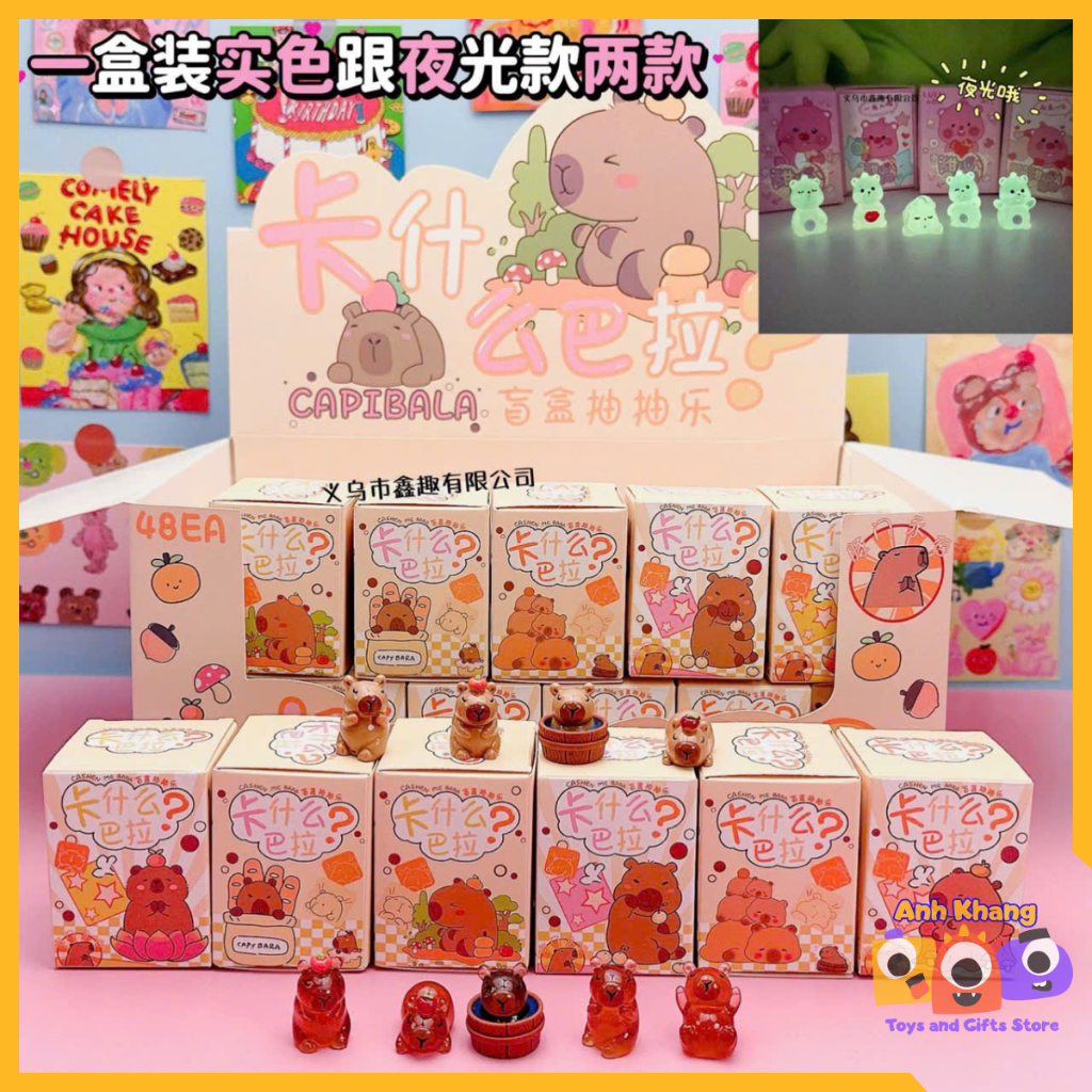 Blind Box Capybara - Surprise Blind Box, Charm, Dignity Test Box, Cute ...