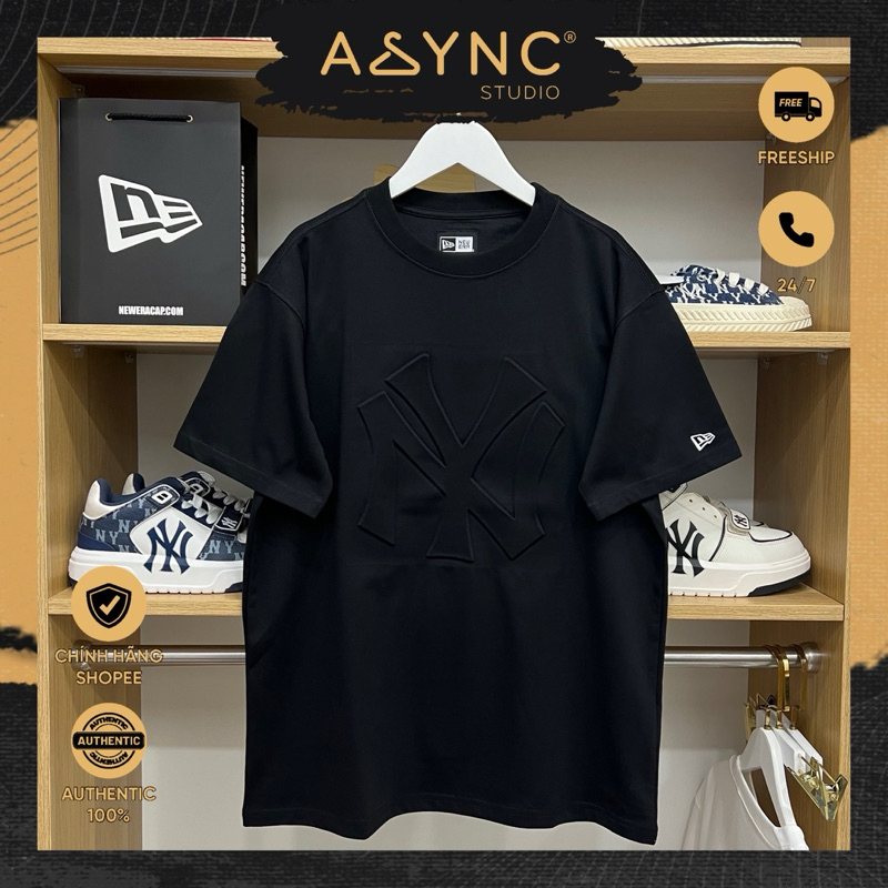 (Auth) New Era x MLB NY Embossed Printed Black T-Shirt | Code: 14187347 ...