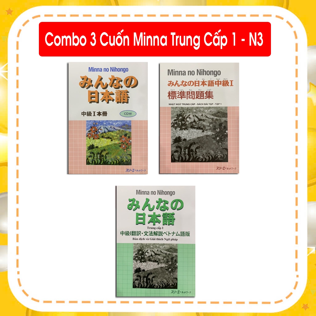 Japanese Book - Combo Minna No Nihongo Intermediate 1 - Level N3 (Set ...