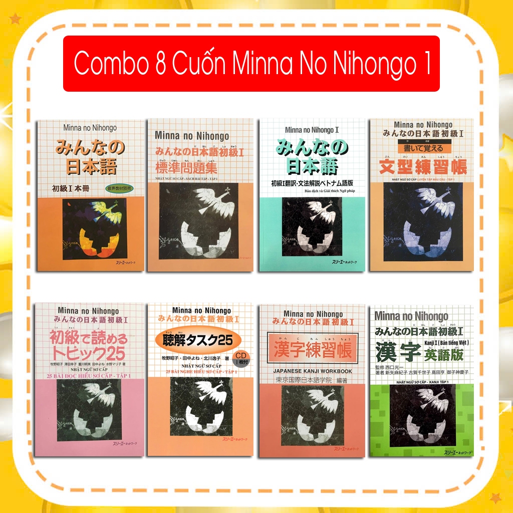 Book - Combo Minna No Nihongo 1 Level N5 (Set of 10 Elementary Books 1 ...