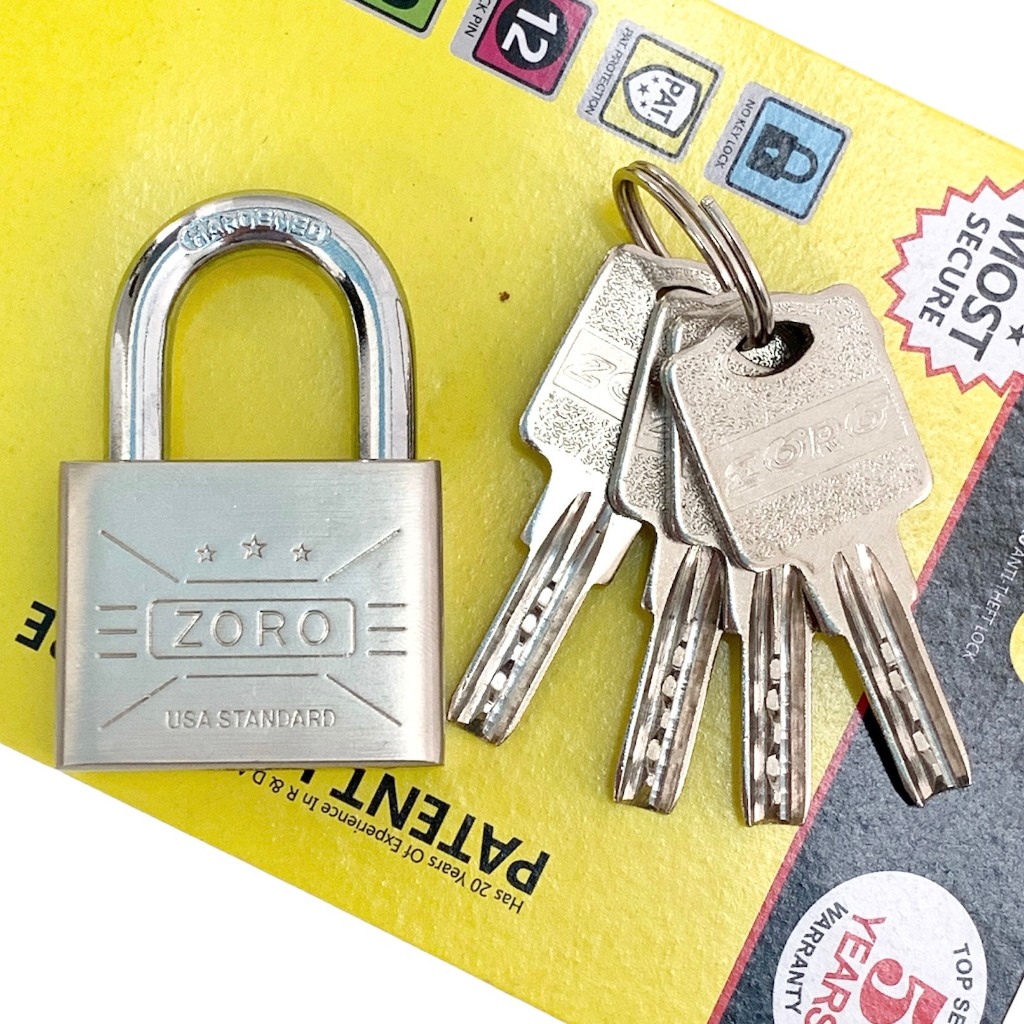 Zoro 4-inch lock, push-button spoon key, high-quality anti-theft lock ...