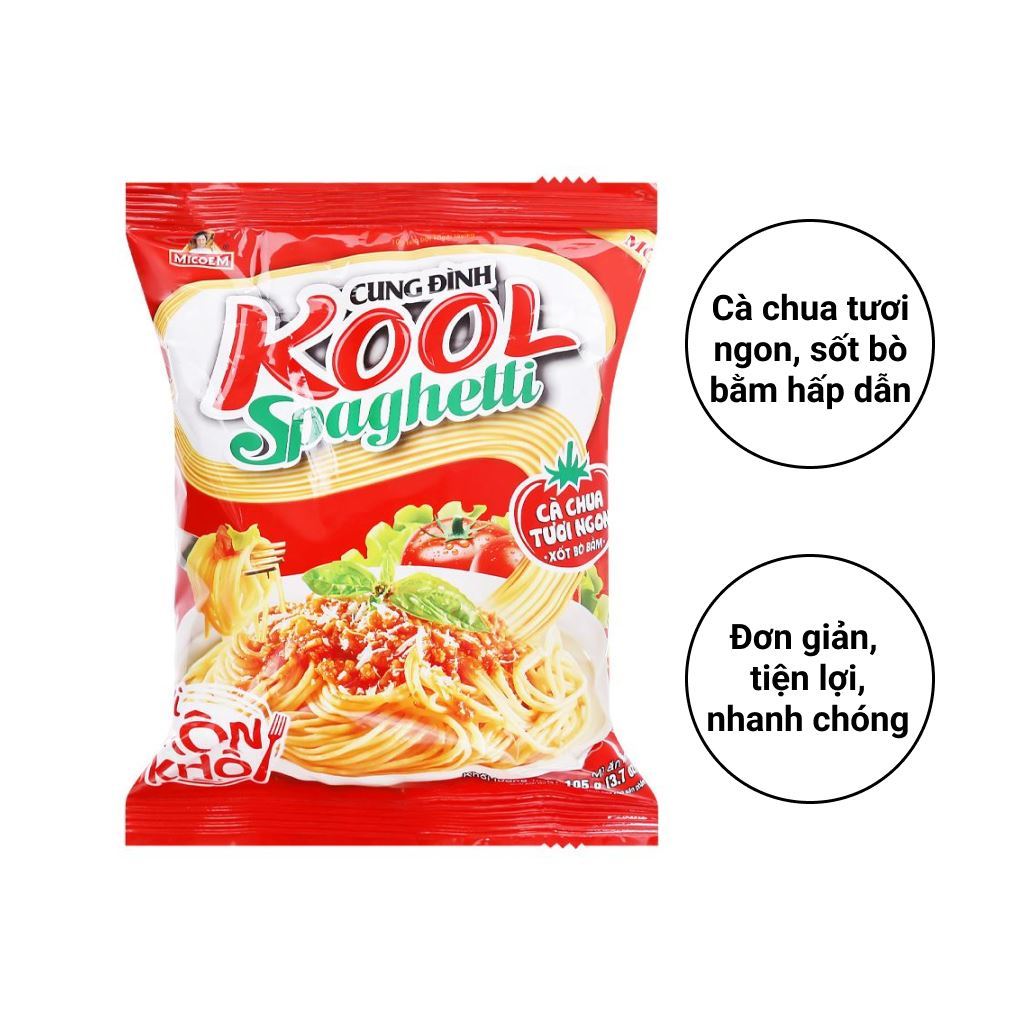 COMBO 5 PACKAGES of Kool Spaghetti/BBQ Royal Mixed Noodles 105g pack ...