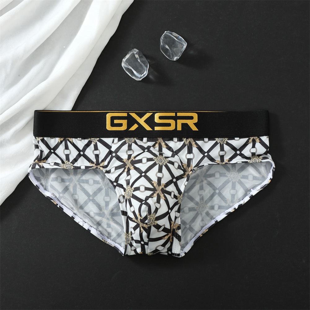 Beautiful high-quality men's underwear, cold elastic triangle underwear ...