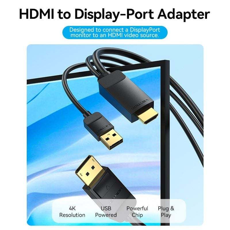VENTION ABJ HDMI to DisplayPort Cable | Shopee Philippines