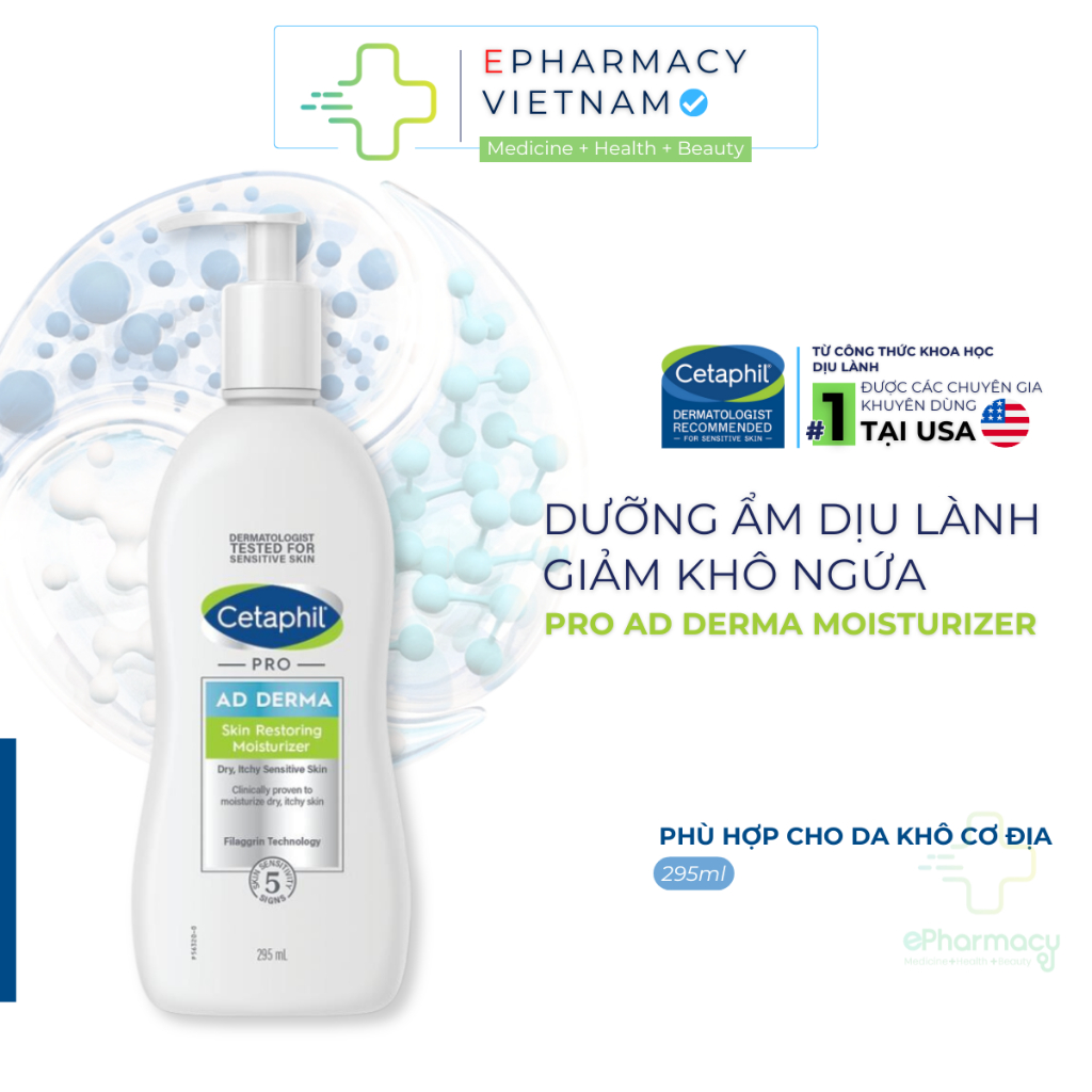 Cetaphil PRO AD Derma Skin Restoring Moisturizer for Dry, Atopic Skin ...