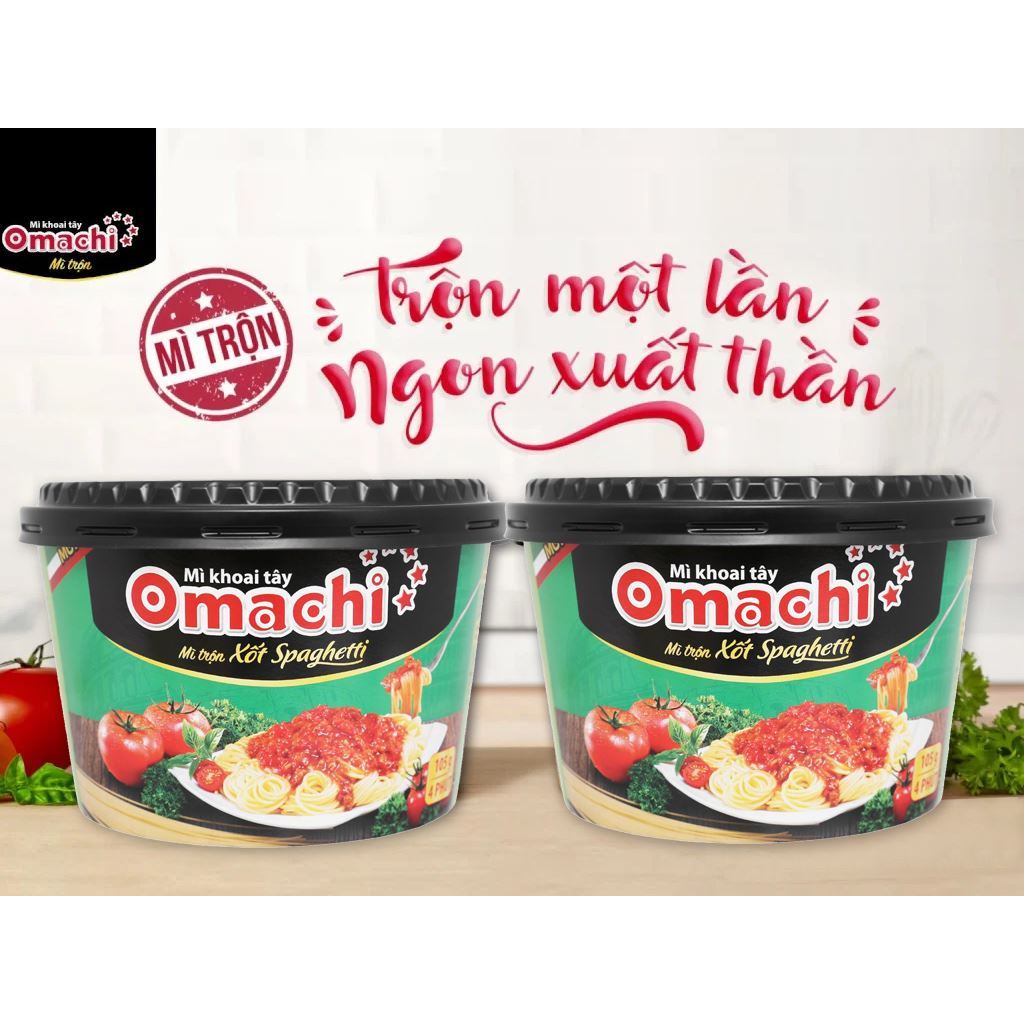 Box of 12 Boxes - Omachi Mixed Noodles with Spaghetti Sauce 105g - Phat ...