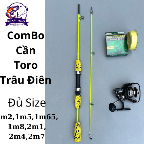 Combo Set of Toro Fire Lemon Yellow Fishing Rod with Metal AC Reel and ...