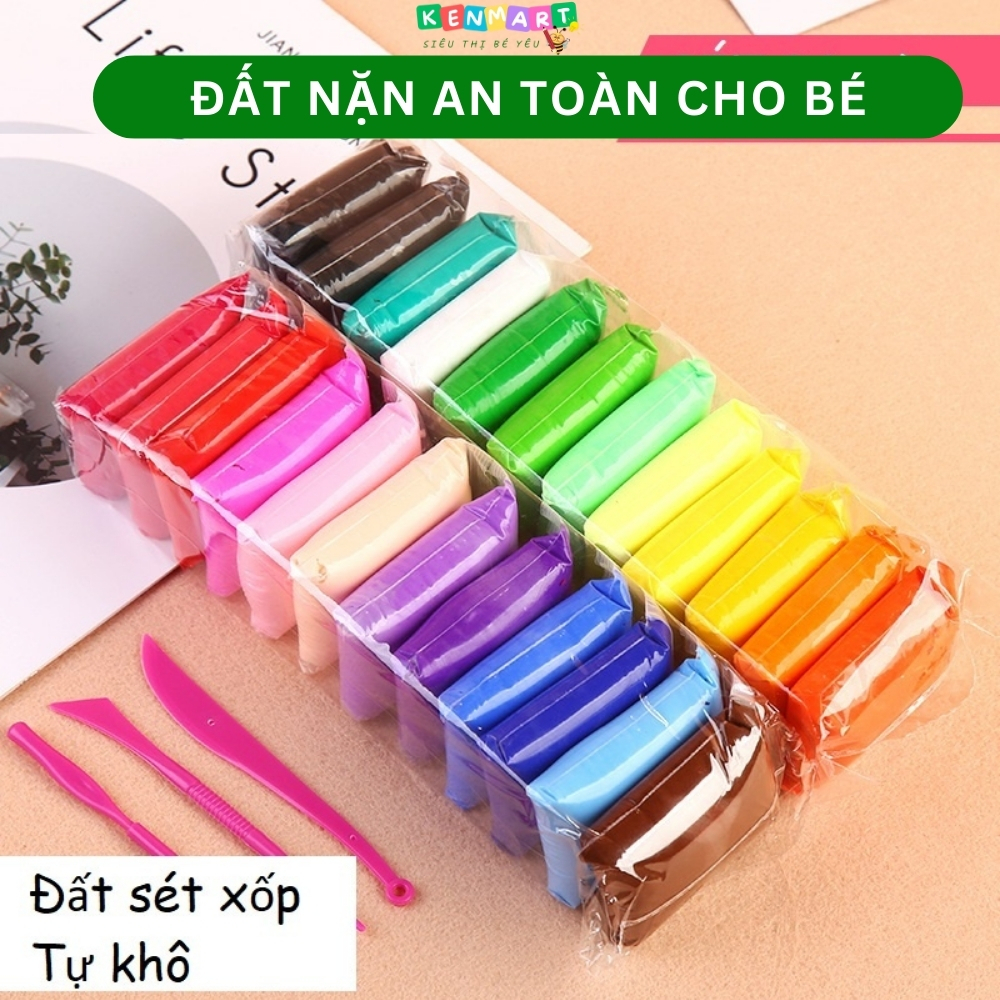 Safe modeling clay for children, 24 colors, Japanese self-drying clay ...