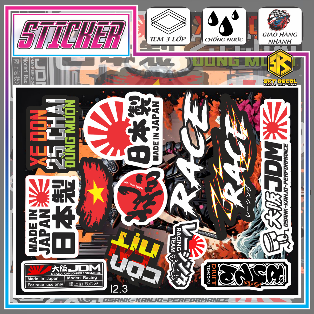 Race Sticker Logo with many different sicker patterns SKTDECAL Car ...