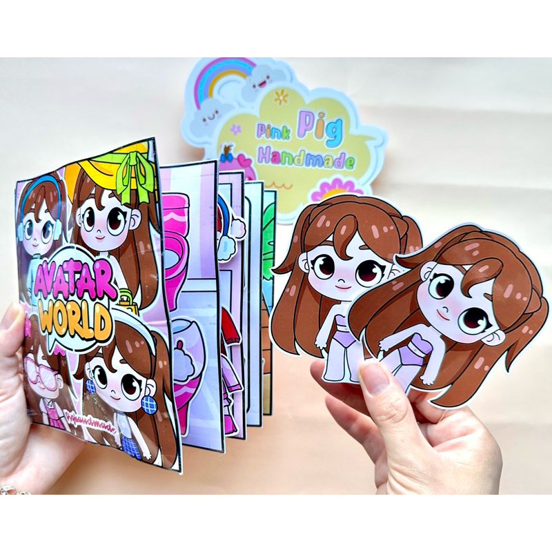 Avatar world cute 4in1 doll peel-and-stick toy - Paper doll | Shopee ...