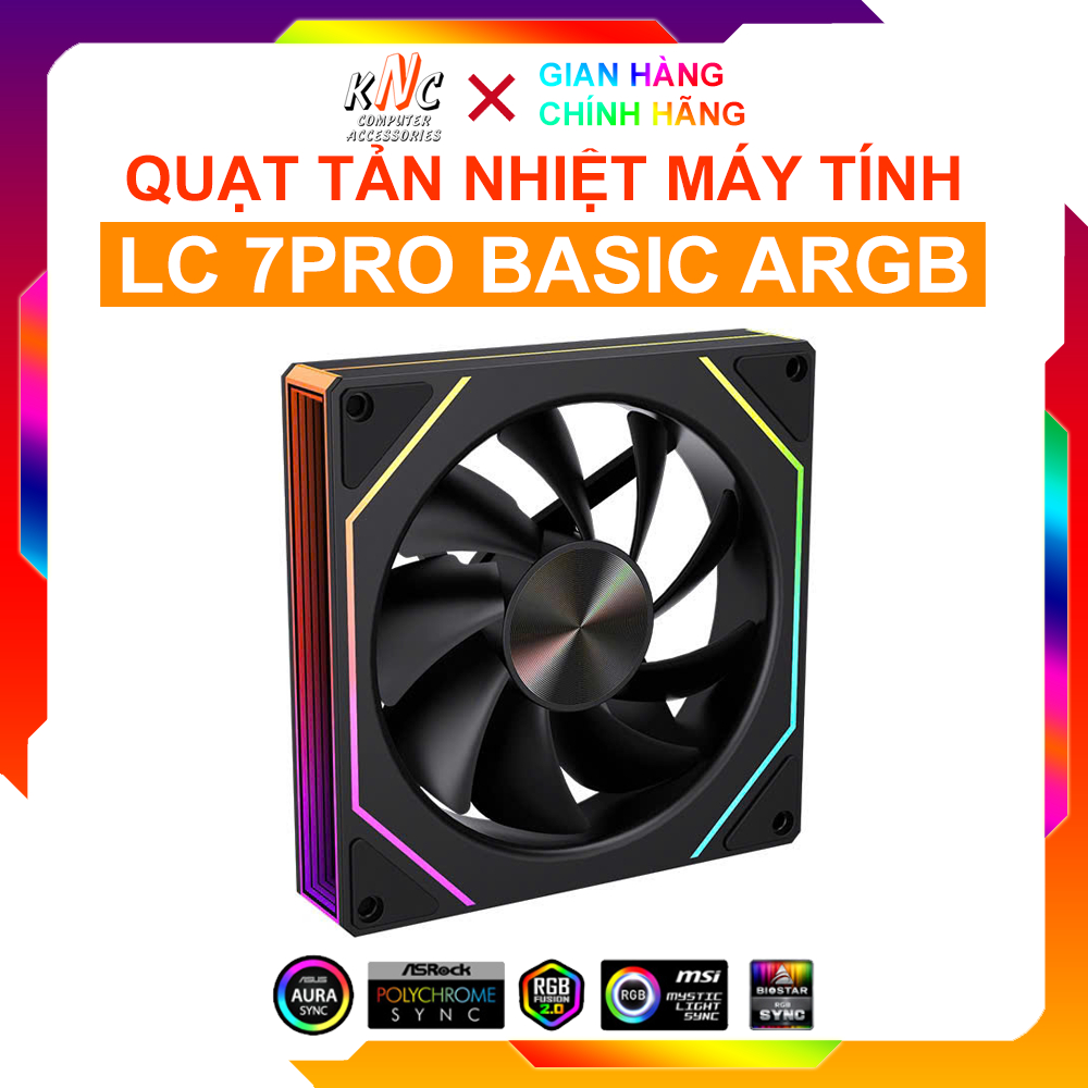 Lc 7 Pro Basic Black 5V ARGB Black Led Cooler Fan Size 12cm 4Pin PWM Speed Control | Shopee ...