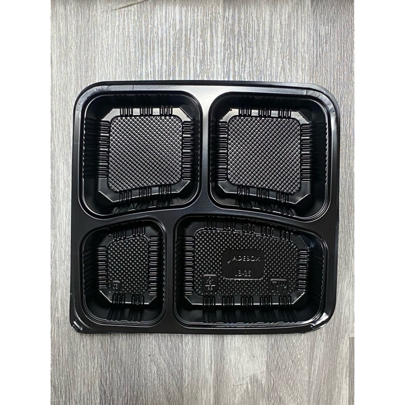 50 JB-26 black base plastic trays, JB-26 Plastic Box / 4 Compartment ...
